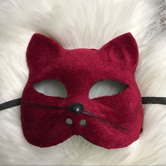 SpiritHalloween | Accessories | Red Velvet Cat Mask | Poshmark